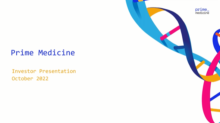 Prime Medicine (PRME) IPO deck