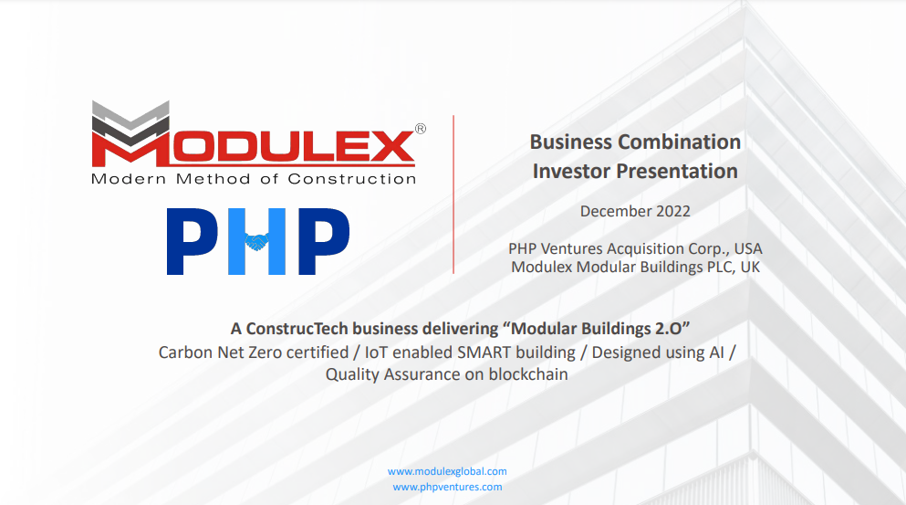 Modulex (MDLX) via PHP Ventures Acq (PPHP) deck