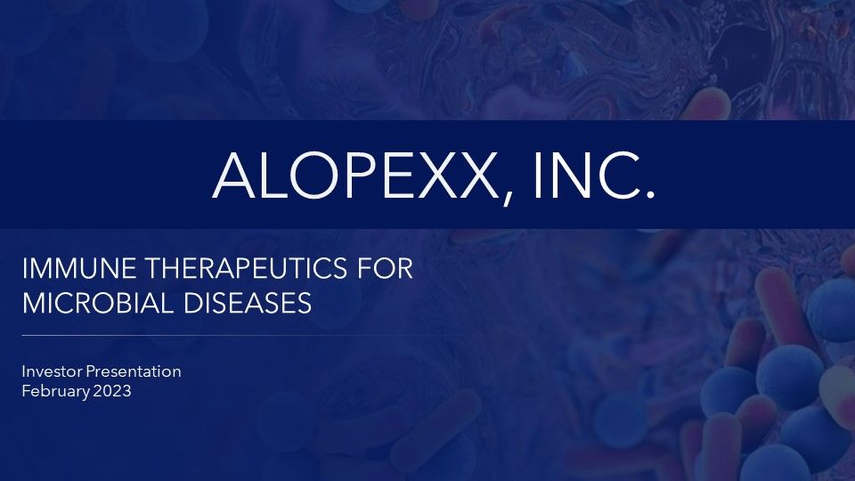 Alopexx (ALPX) IPO deck
