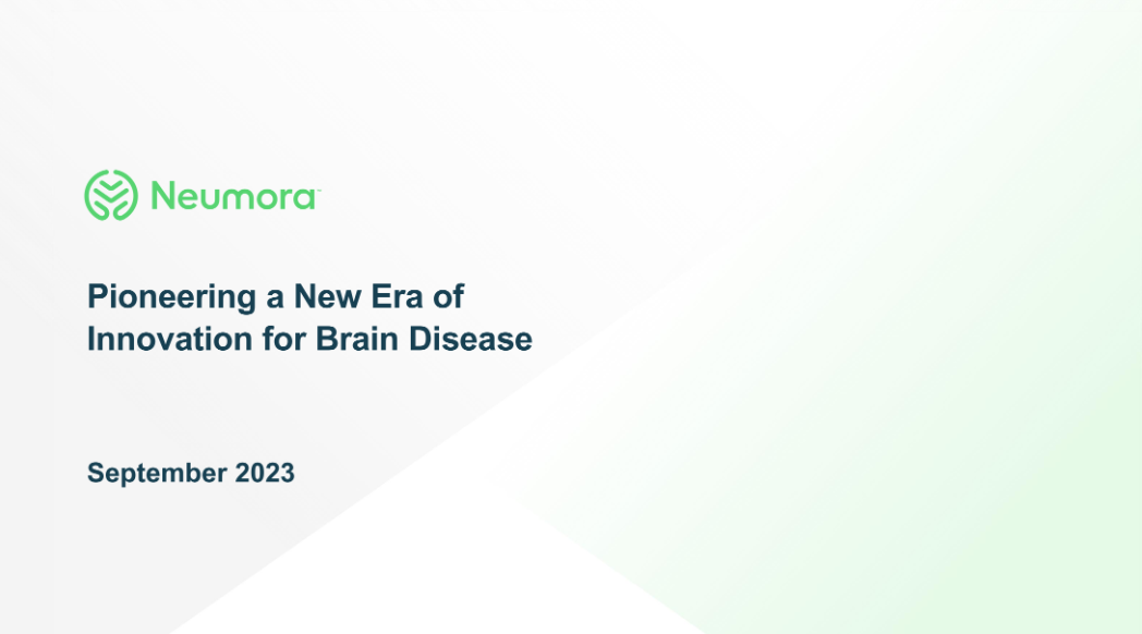 Neumora Therapeutics (NMRA) IPO deck