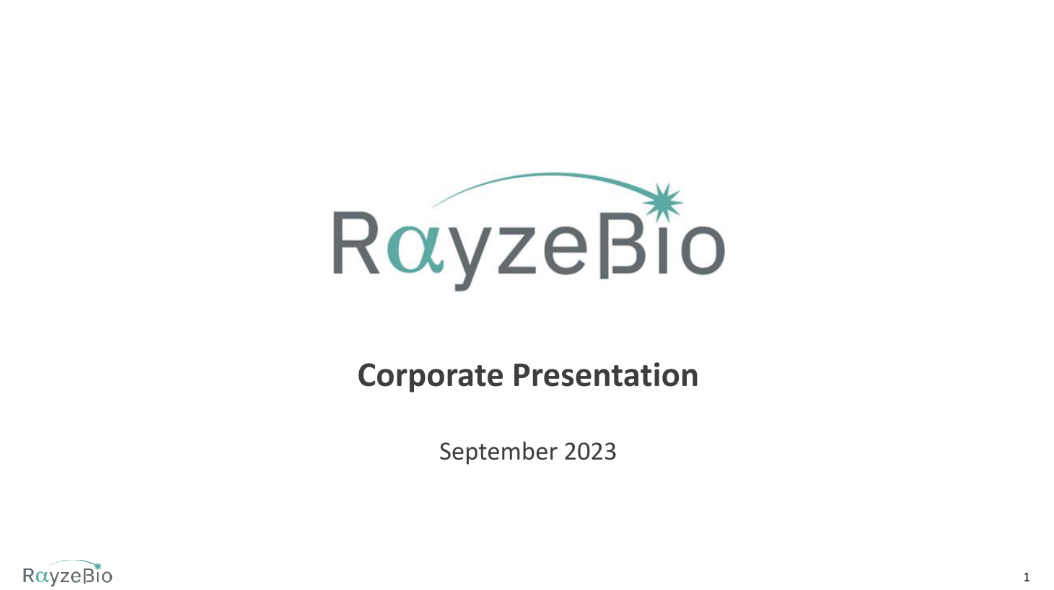 RayzeBio (RYZB) IPO deck