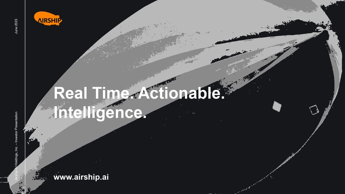 Airship AI Holdings (AISP) BYTE Acquisition (BYTS) deck Airship AI Holdings (AISP) BYTE Acquisition (BYTS) deck
