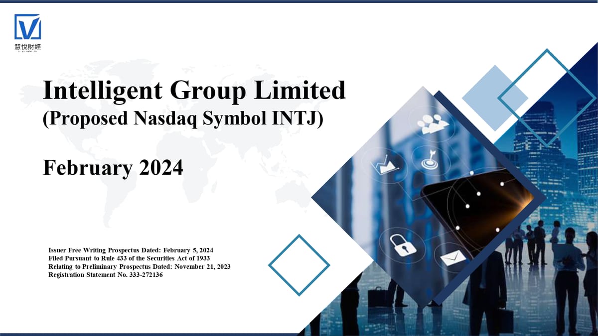 Intelligent Group (INTJ) IPO deck