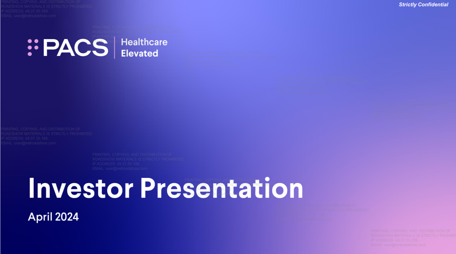 PACS Group (PACS) IPO deck