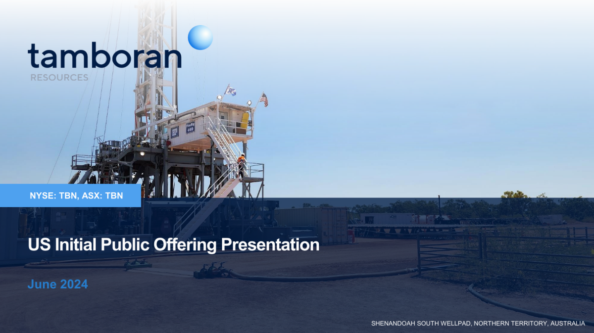 Tamboran Resources (TBN) IPO deck