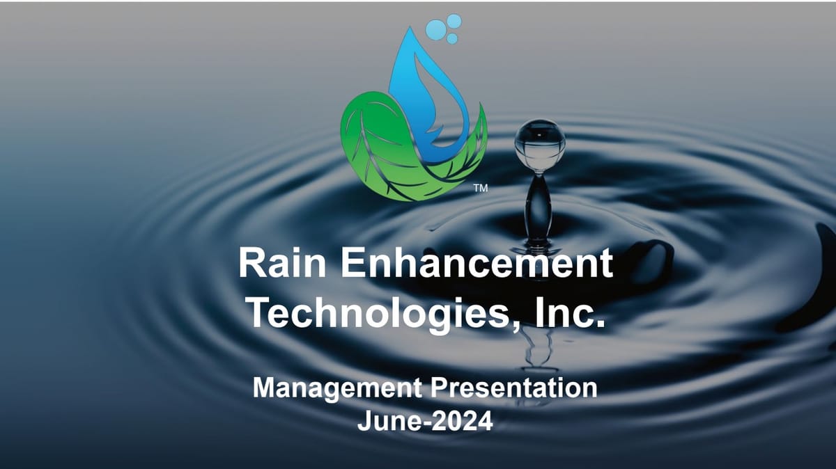 Rain Enhancement Technologies Via Coliseum Acq Mita Deck