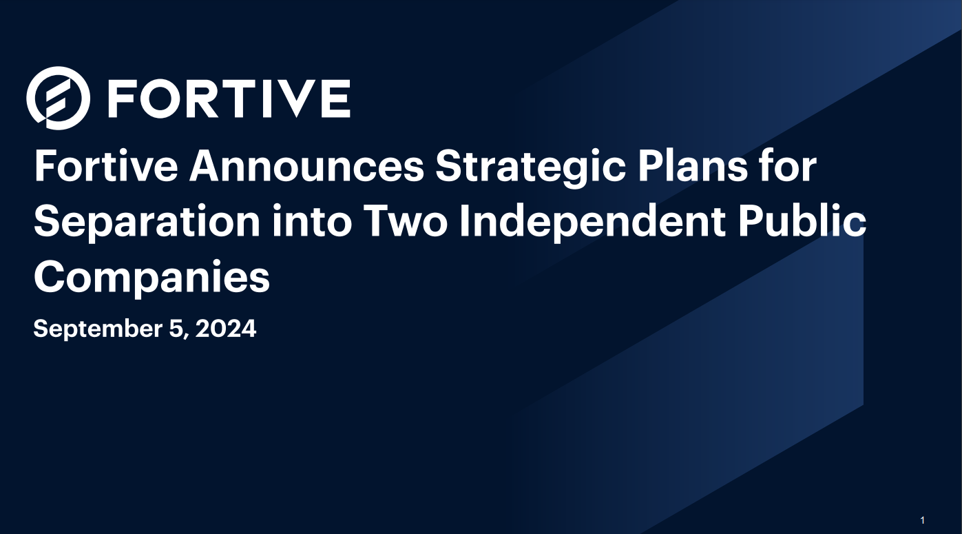 Fortive Spin-Off deck