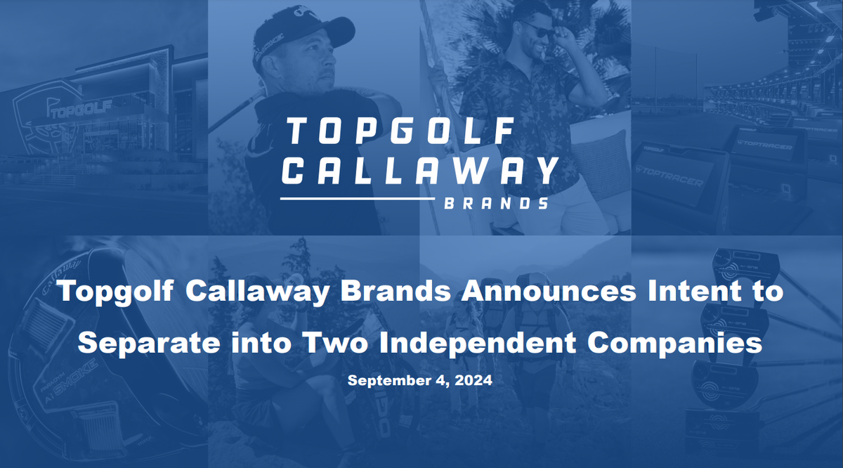 Topgolf Callaway Brands Spin-Off deck