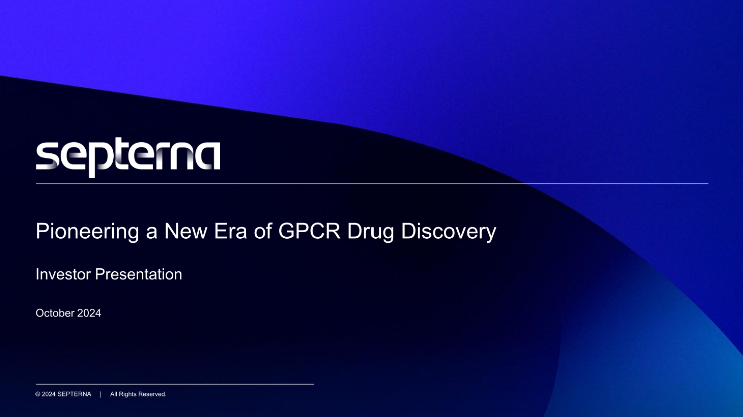 Septerna (SEPN) IPO deck
