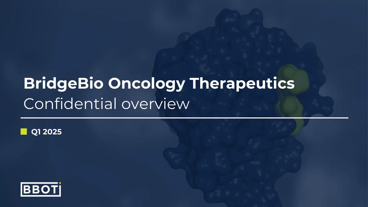 BridgeBio Oncology Therapeutics (BBOT) via Helix II (HLXB) deck